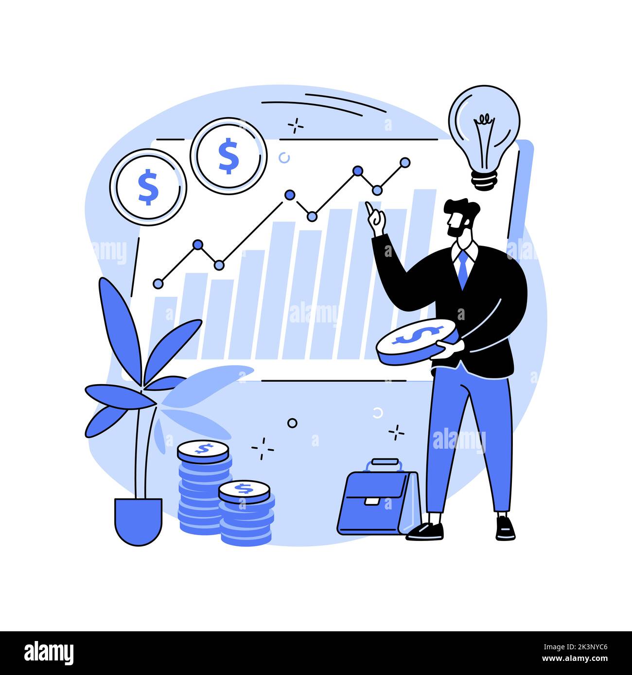 Portfolio manager isolated cartoon vector illustrations Stock Vector ...