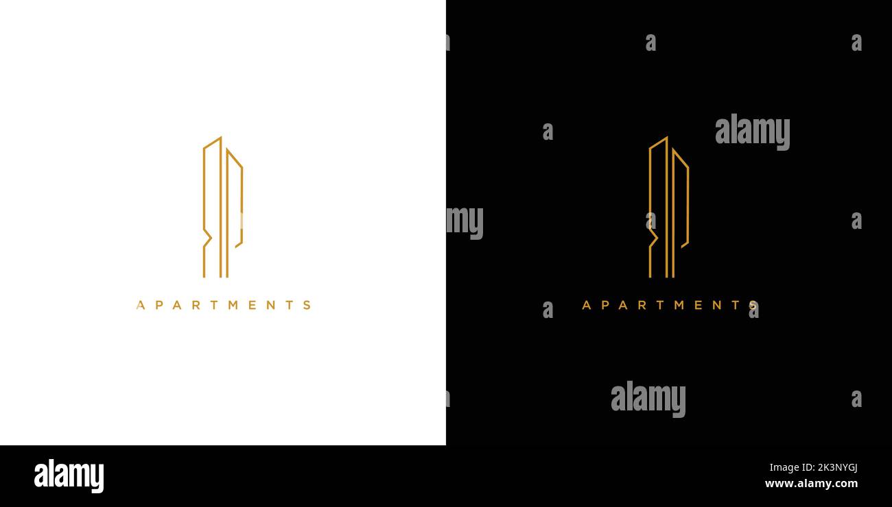 A vector illustration of Unique and modern RP initials apartment logo ...