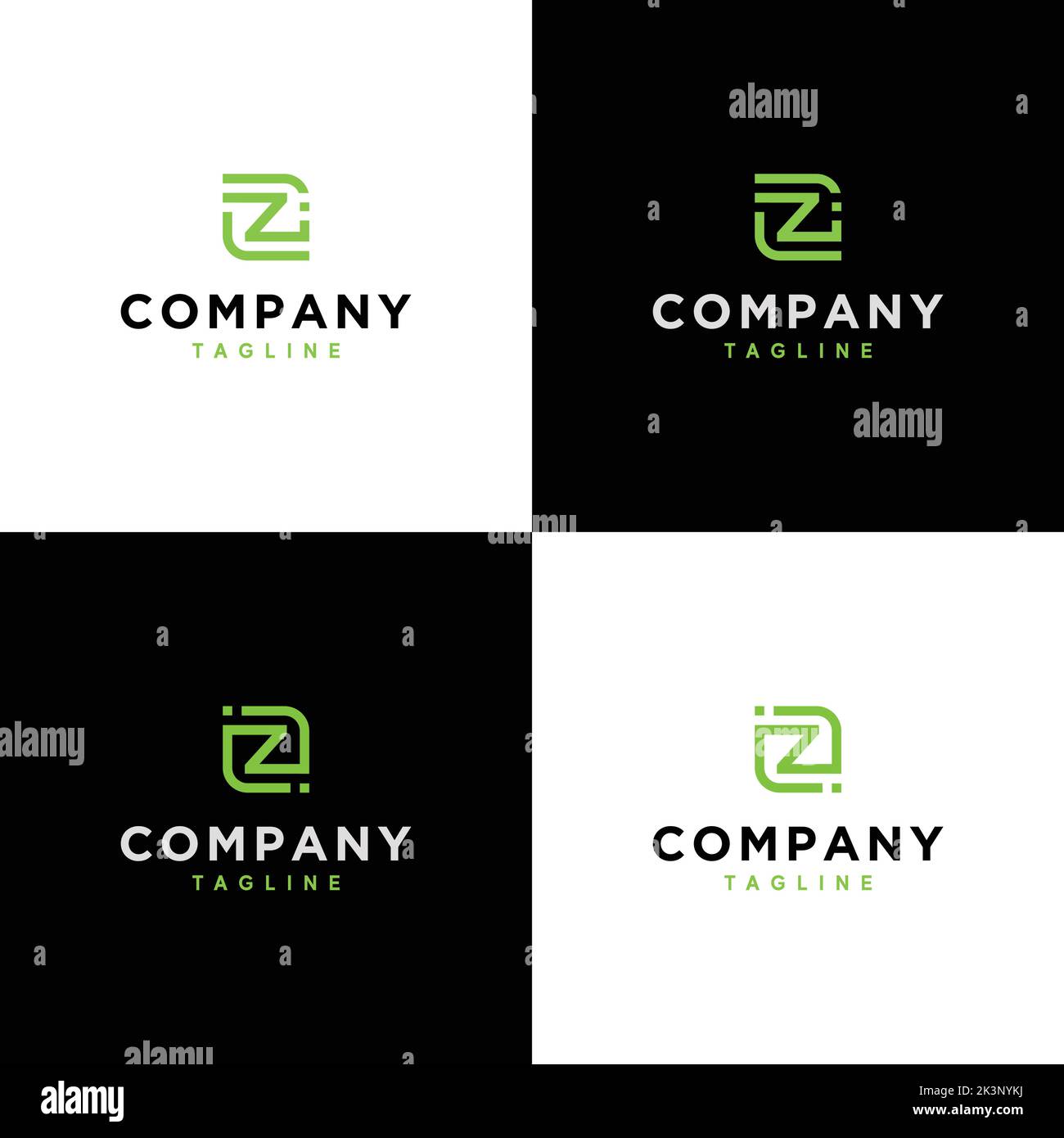 A modern logo and tagline design template set Stock Vector Image & Art ...