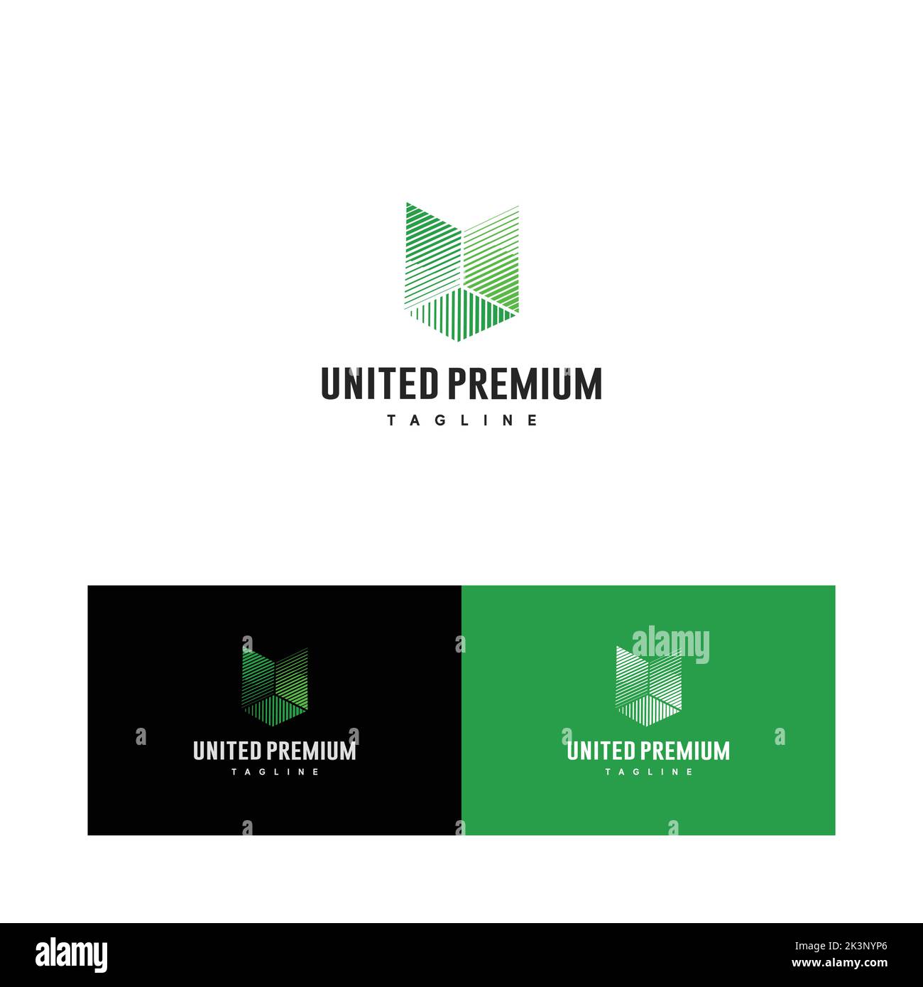 A digital illustration of a set of simple modern business logo designs ...