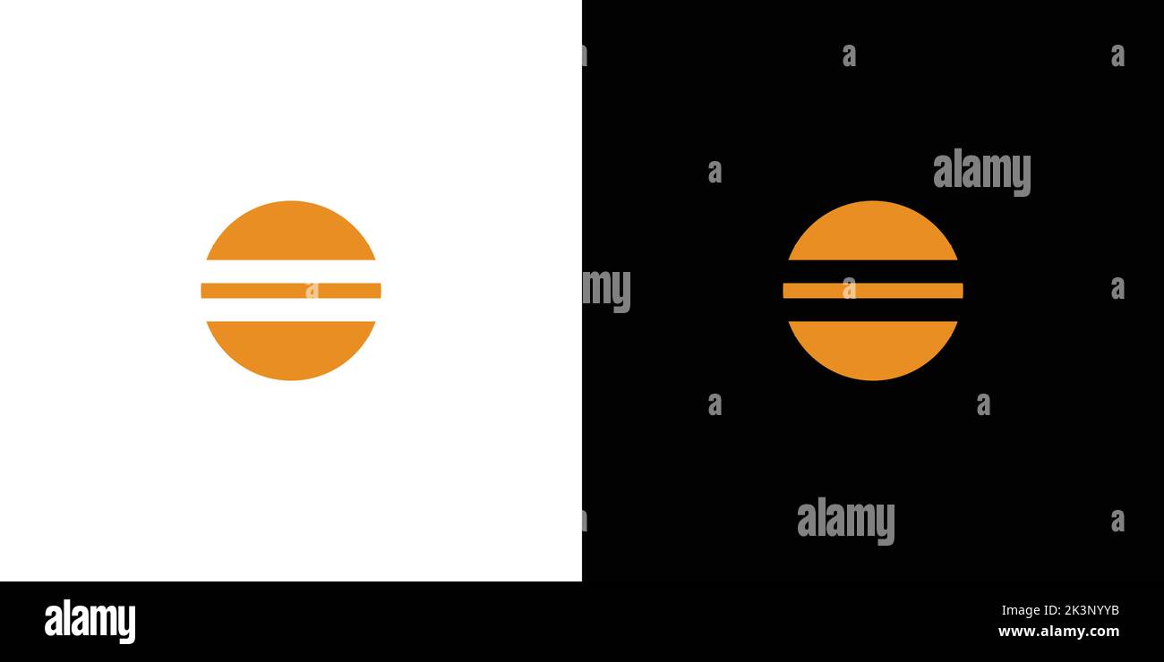 A digital illustration of a simple modern business round logo design on ...