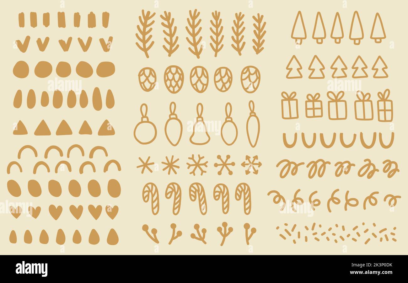Winter elements set for wrapping paper vector Stock Vector Image & Art ...
