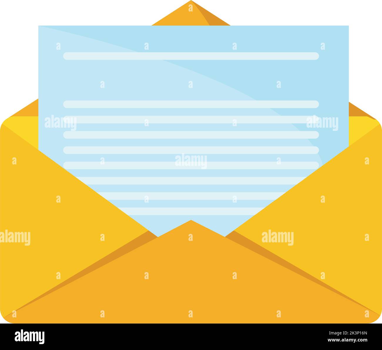 open envelope with letter Stock Vector Image & Art - Alamy
