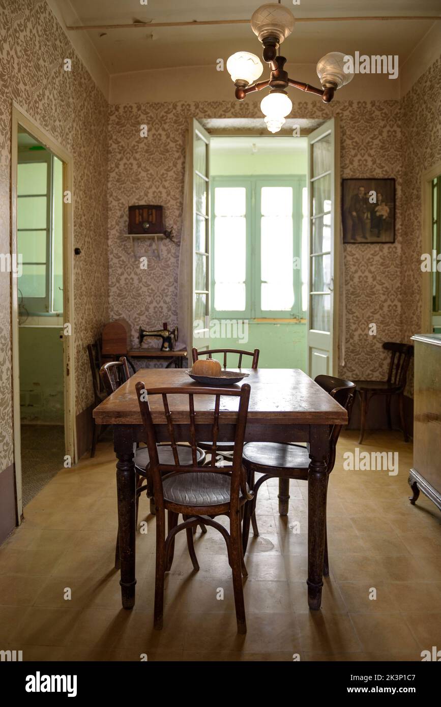 Old house of a worker that can be visited in the Cal Vidal company town ...