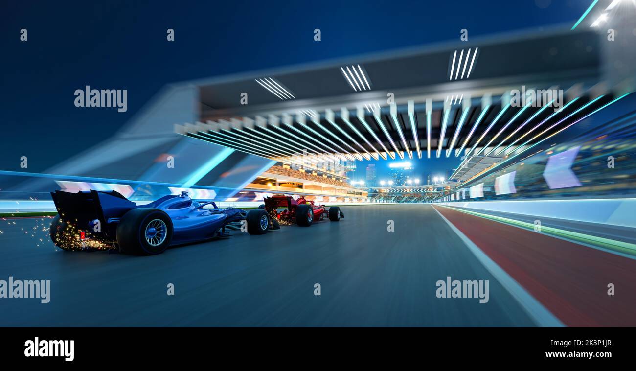 Sport racing car fast driving to achieve the champion dream , motion ...