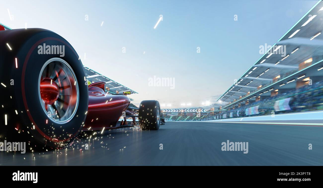 Sport racing car fast driving to achieve the champion dream , motion ...