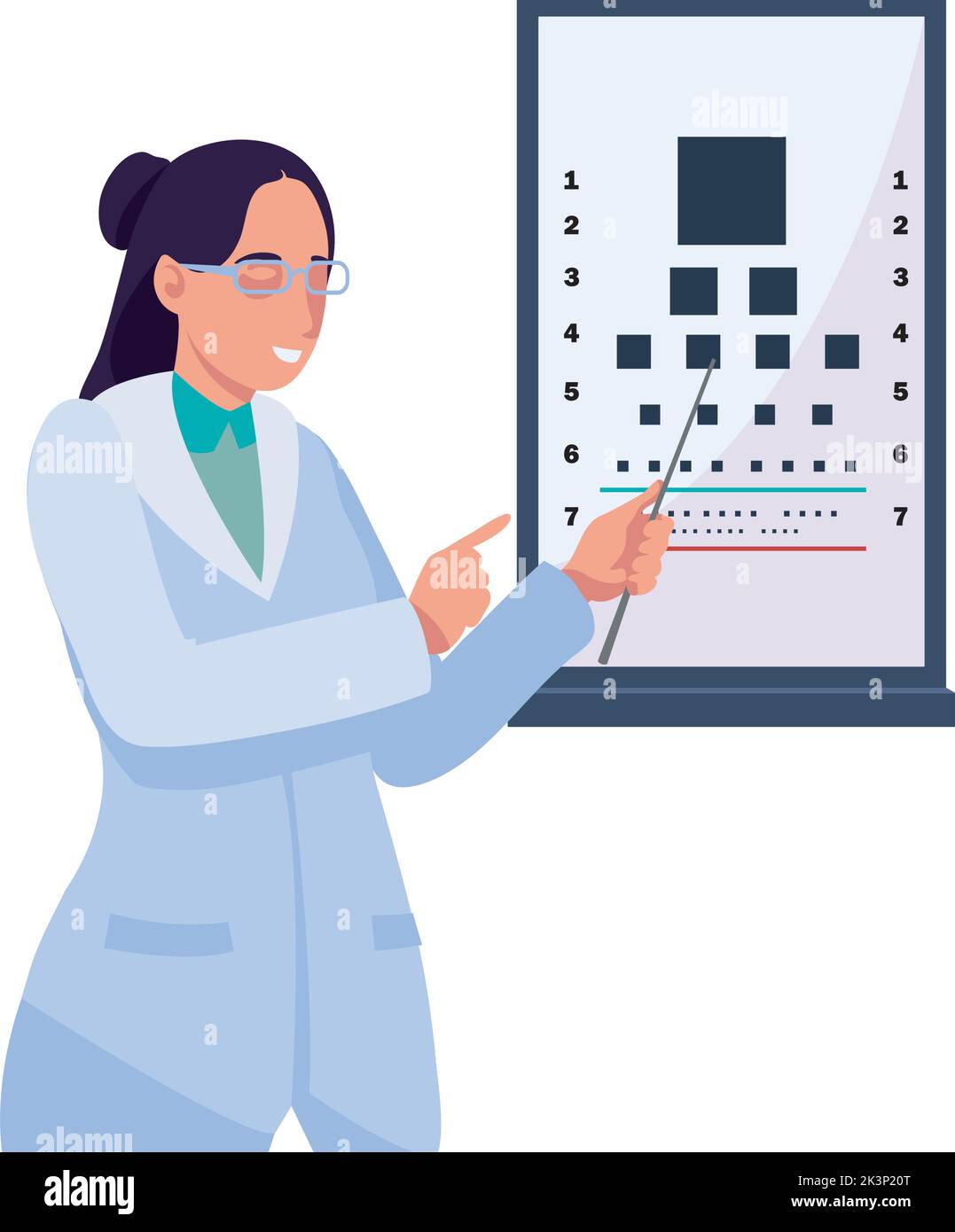 doctor and eye chart Stock Vector Image & Art - Alamy
