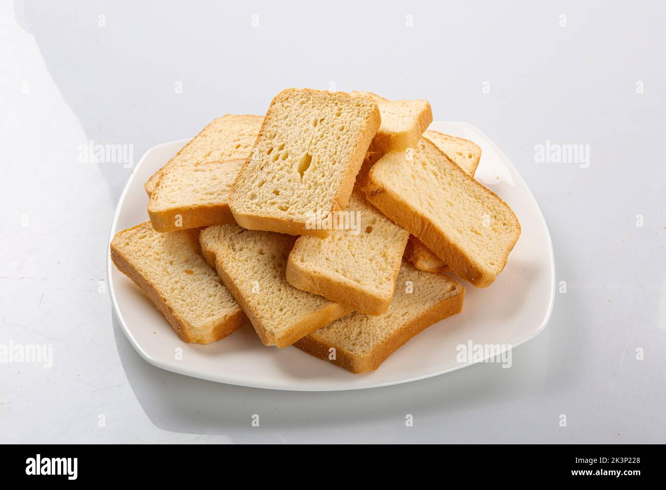 Crunchy Rusk or Toast for healthy life..a piece of brown bread biscuit ...