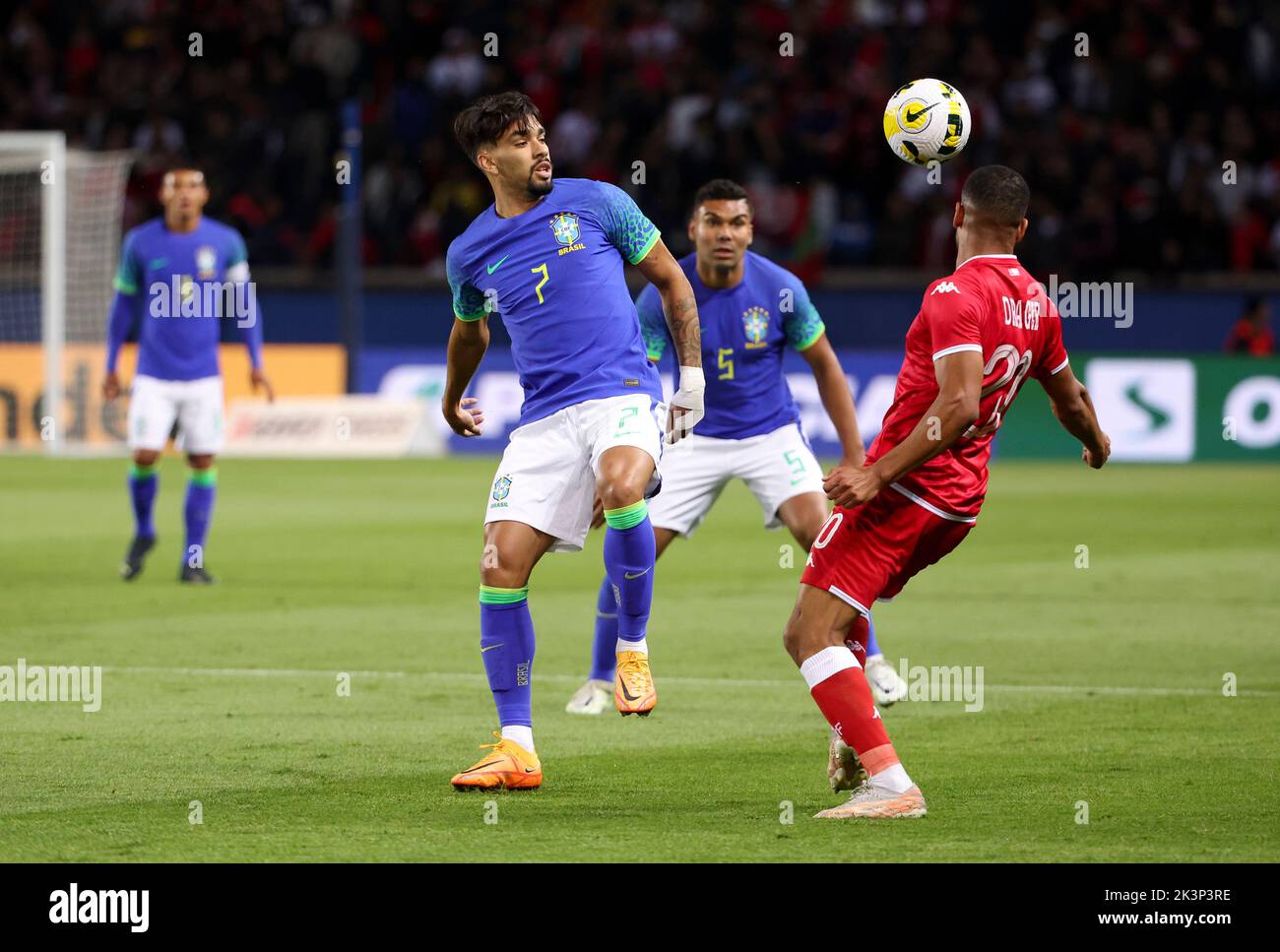 Paris, France - September 27, 2022, Lucas Paqueta of Brazil during the ...