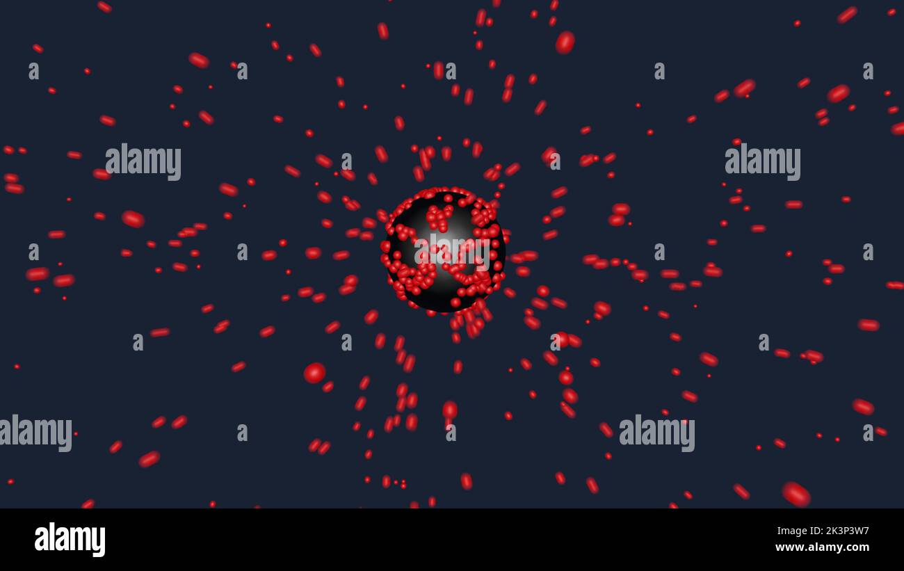 Imploding Spheres Falling To Center Of Screen Exploding Spheres Moving