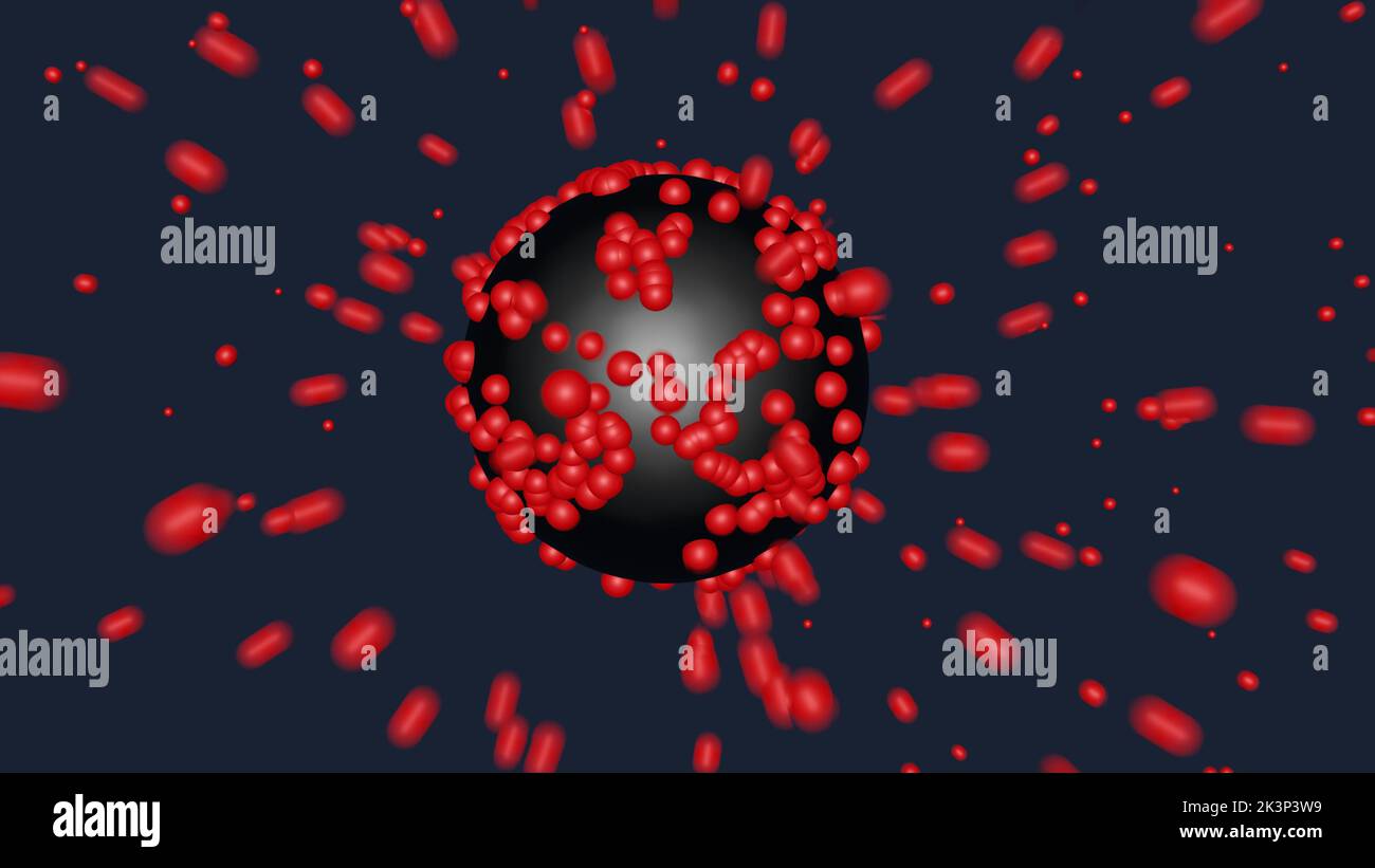 Imploding Spheres Falling To Center Of Screen Exploding Spheres Moving