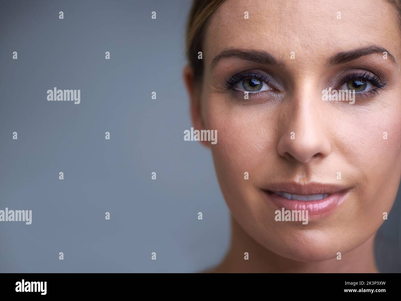 Natural Perfection. Closeup portrait of a beautiful young woman Stock ...
