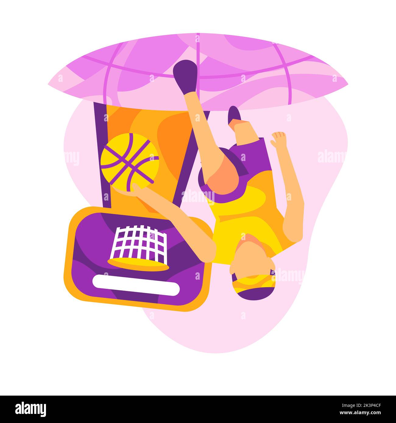 A template of a basketball player for a sports website Stock Vector ...