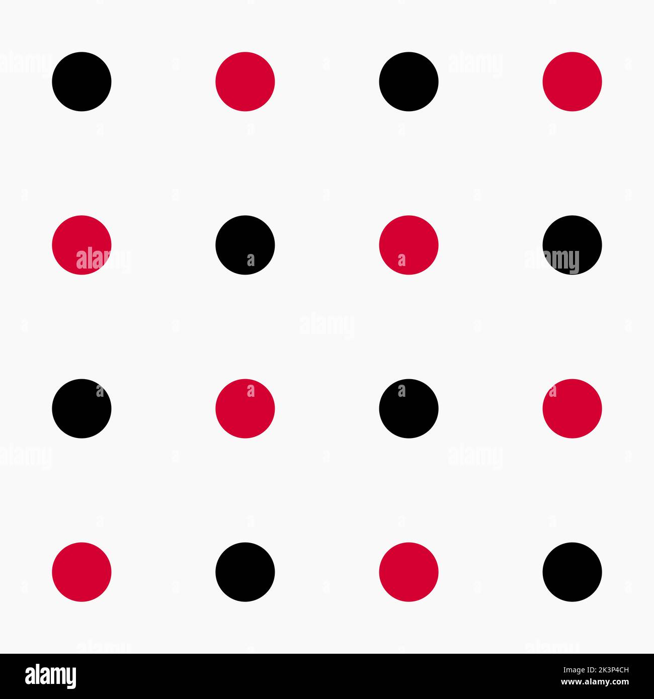 Polka Dot Pattern. Red and Black Color Dot on Gray Background. Seamless ...