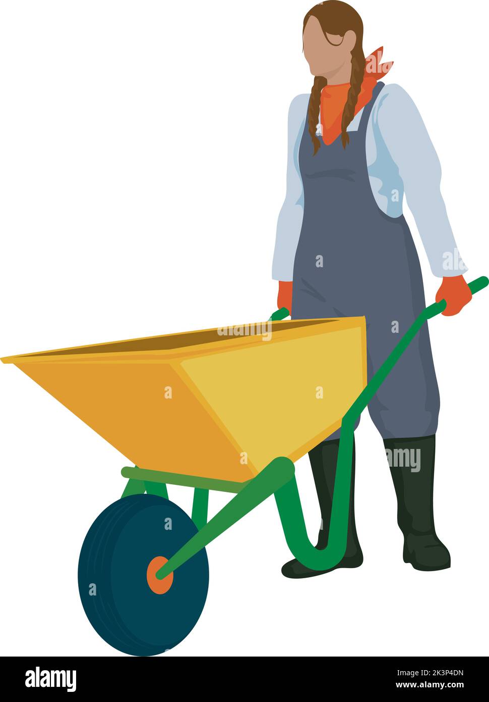 working farmer illustration Stock Vector Image & Art - Alamy