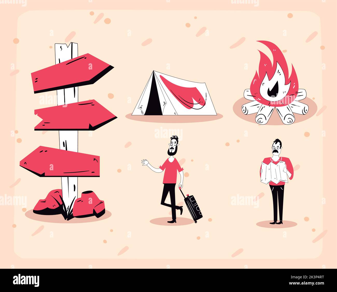 flat camp icons Stock Vector Image & Art - Alamy