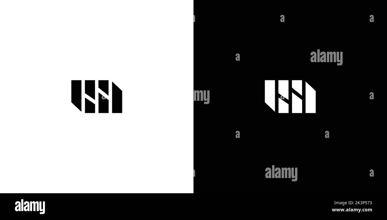 A black and white Simple and modern letter HH initials logo design ...