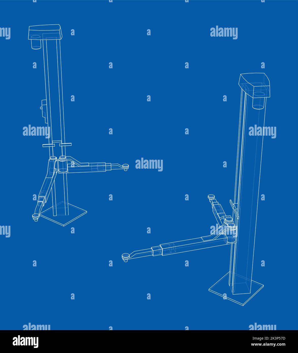 Car lift stand tower. Vector Stock Vector Image & Art - Alamy
