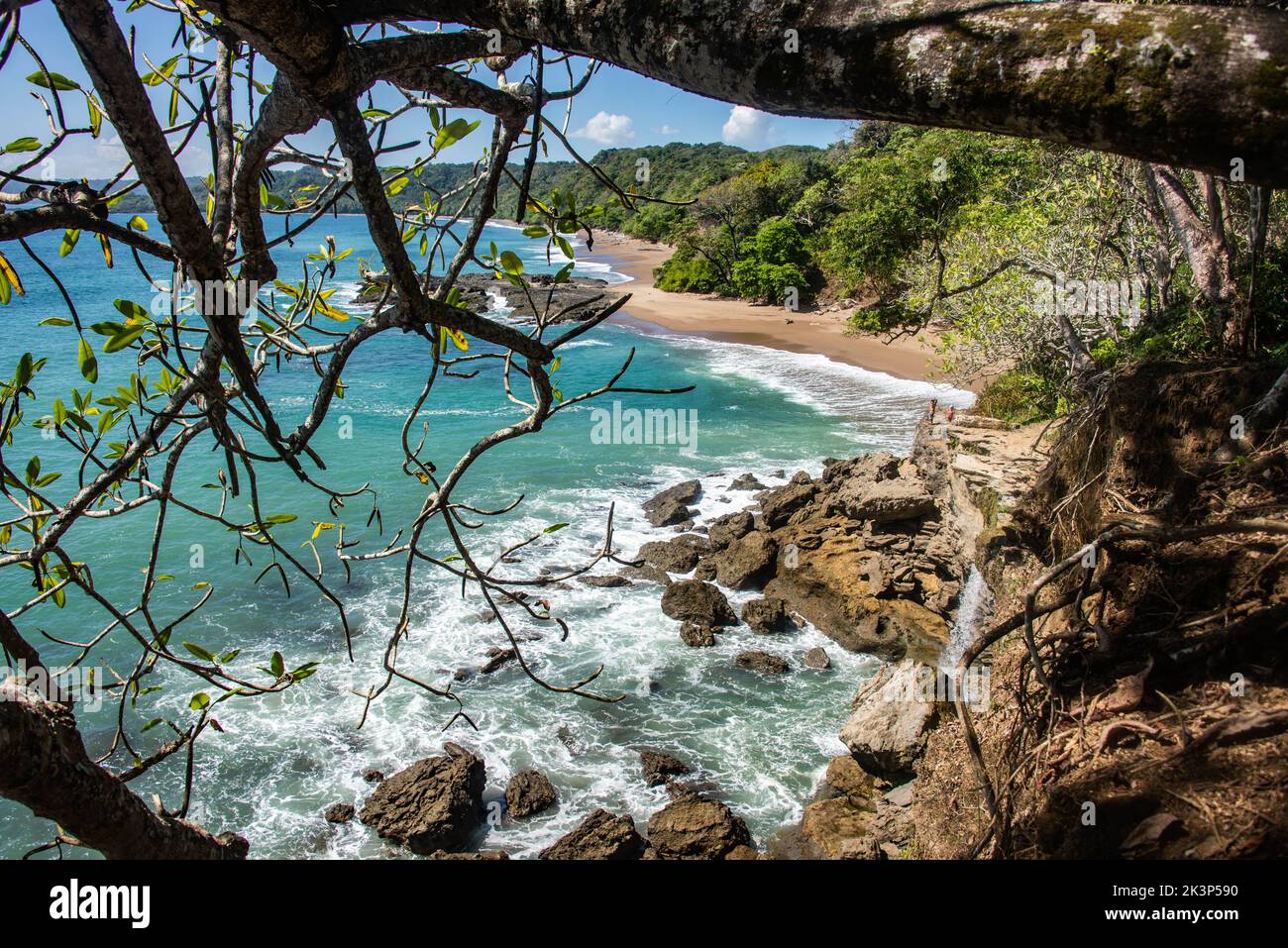 View of untouched Playa Cocalito Beach, Puntarenas, Costa Rica Stock ...