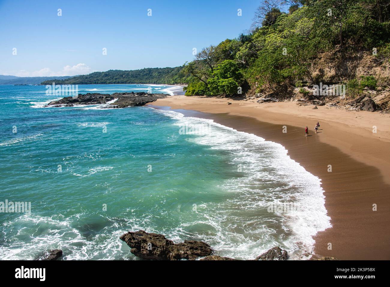 View of untouched Playa Cocalito Beach, Puntarenas, Costa Rica Stock ...