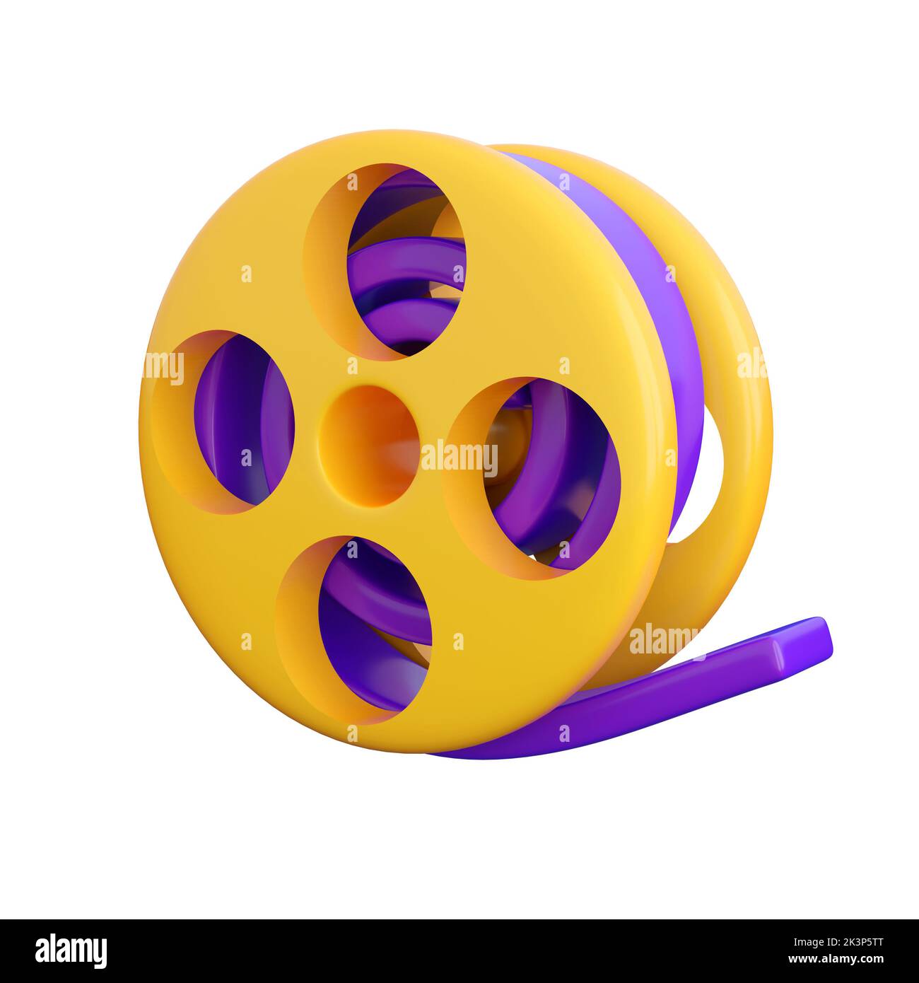 3d film roll. Cinema, movie, entertainment concept in trending cartoon ...
