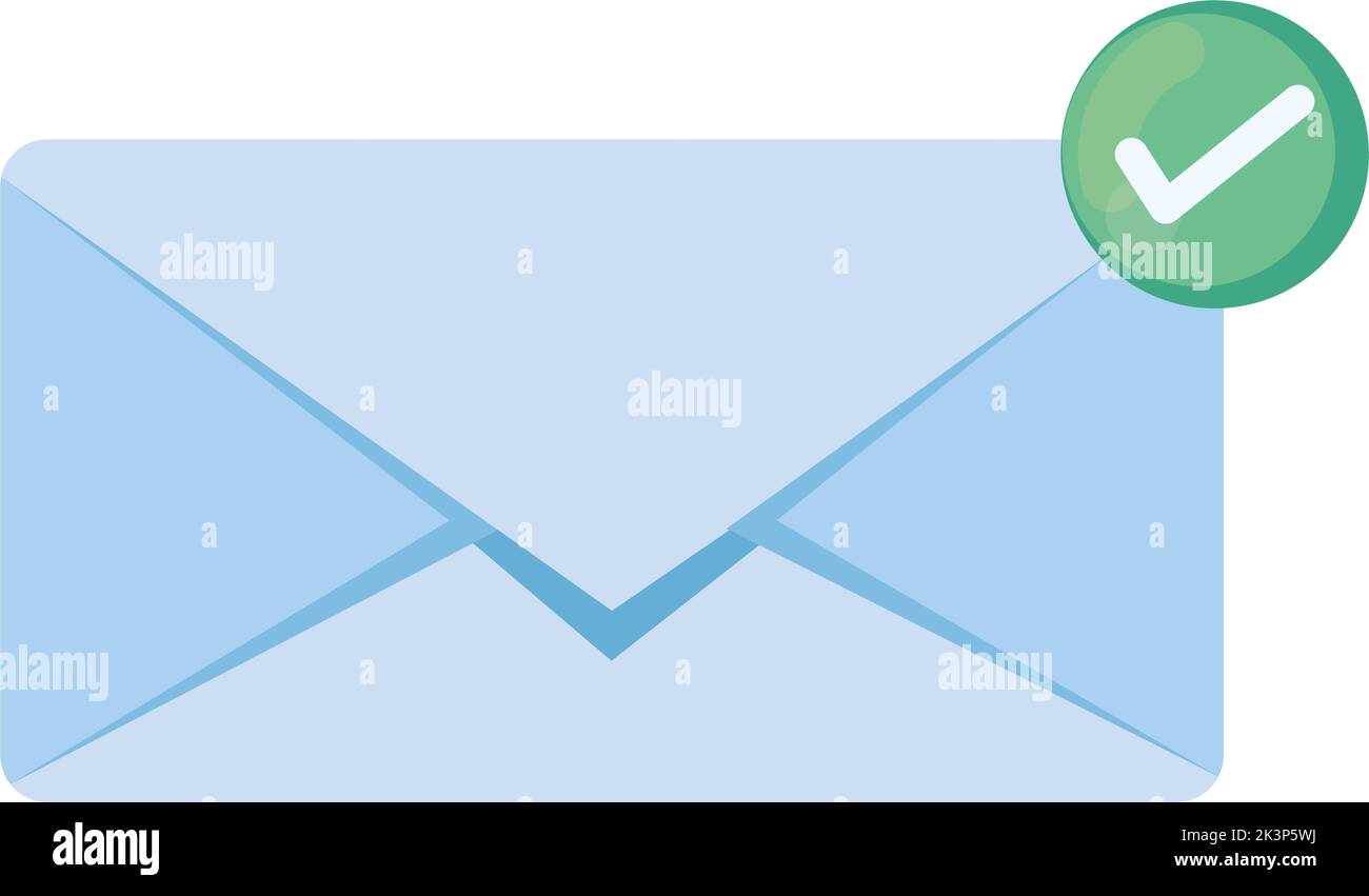 envelope with check mark button Stock Vector Image & Art - Alamy