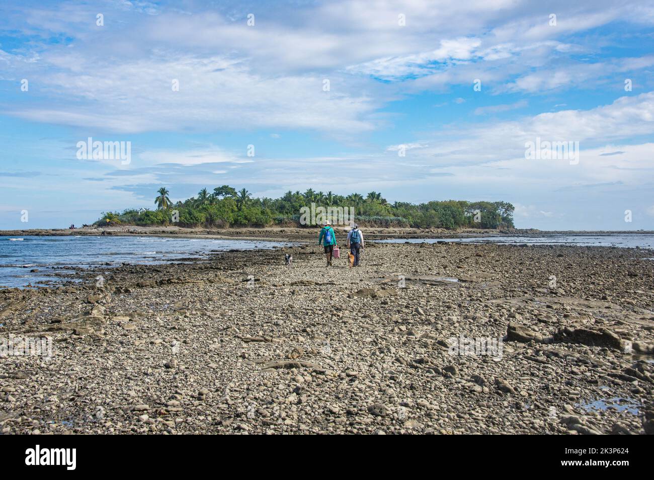 The Cabuya Island Cemetery, reached only at low tide, Nicoya Peninsula ...
