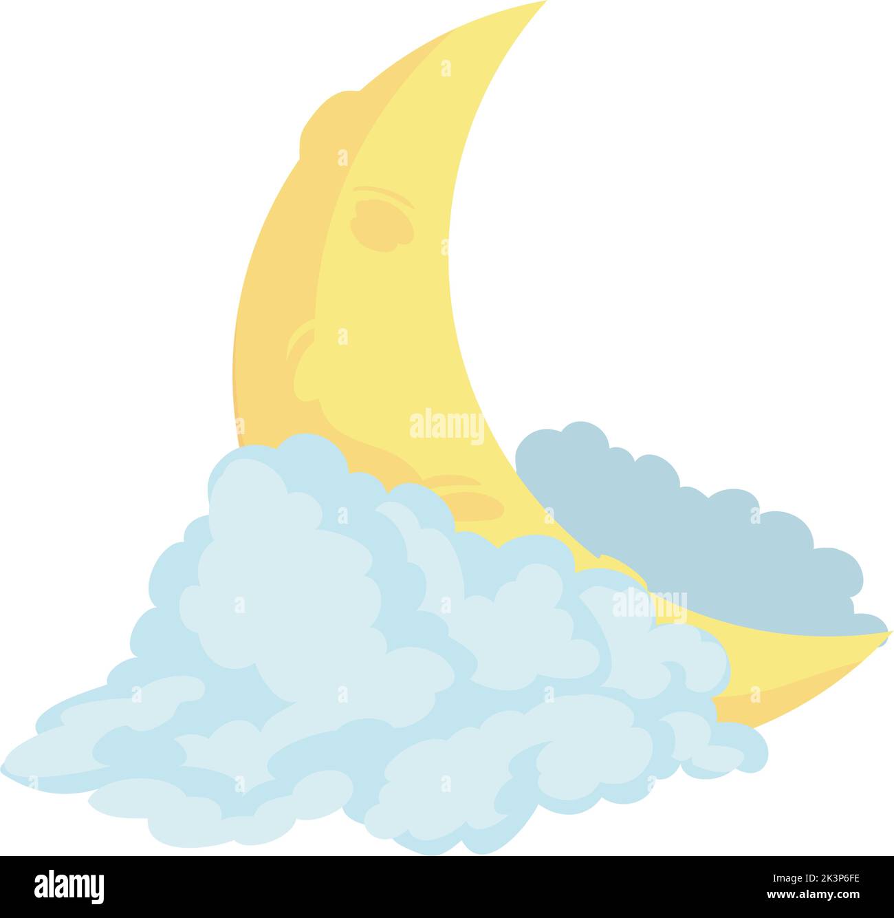 yellow moon with clouds Stock Vector Image & Art - Alamy