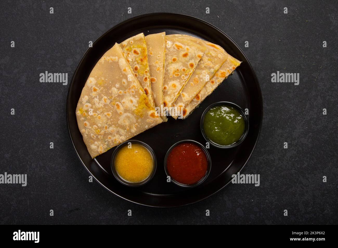 Aloo paratha or gobi paratha also known as Potato or Cauliflower ...