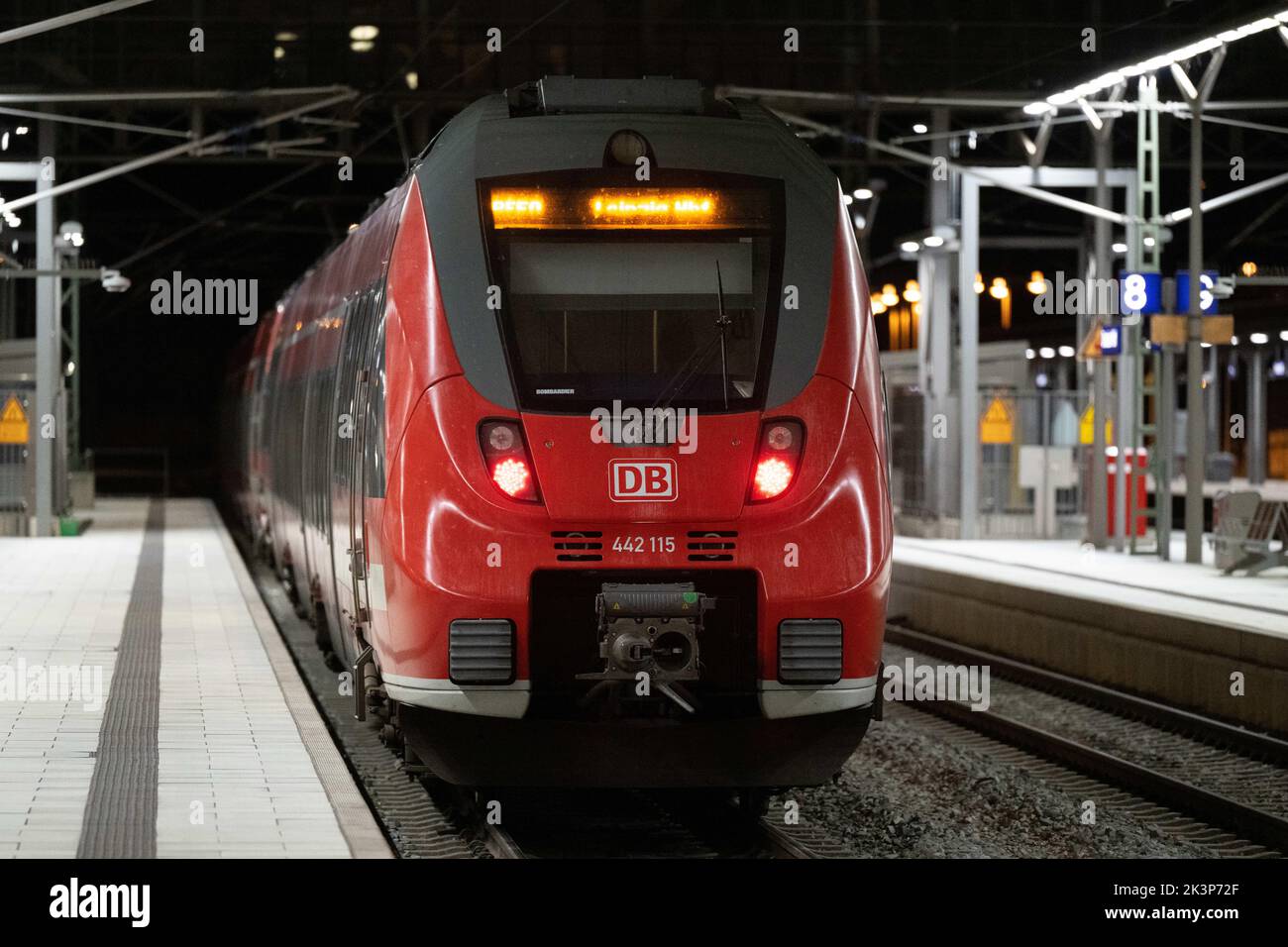 Dresden, Germany. 28th Sep, 2022. A Deutsche Bahn suburban train runs ...
