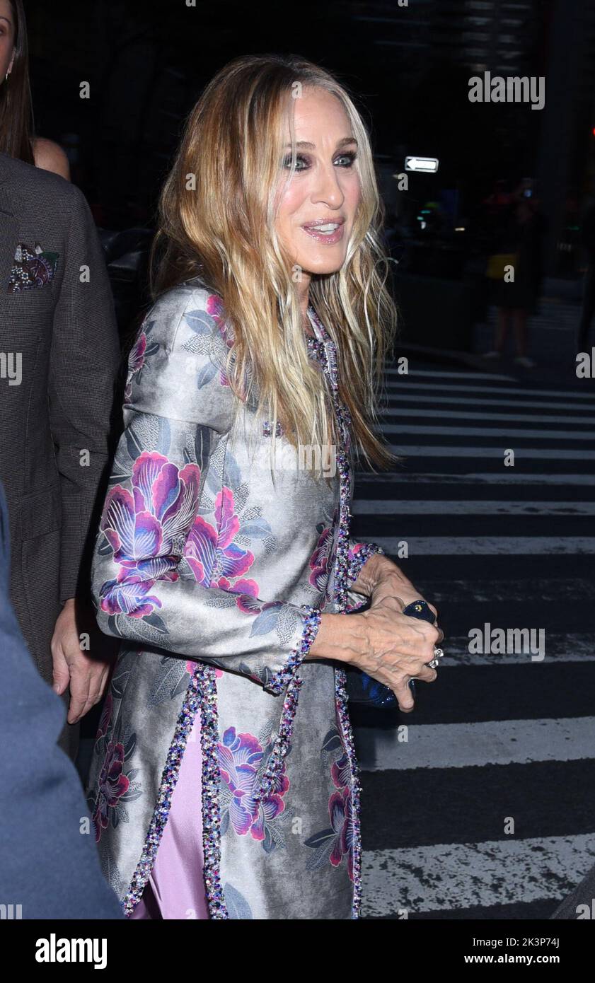 New York City, NY, USA. September 27, 2022, Sarah Jessica Parker ...