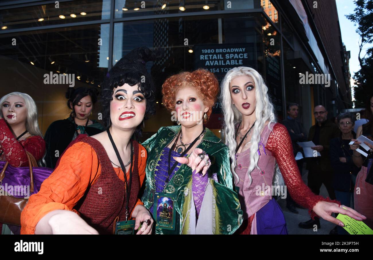 New York City, NY, USA. September 27, 2022, Fans dressed as witches at ...