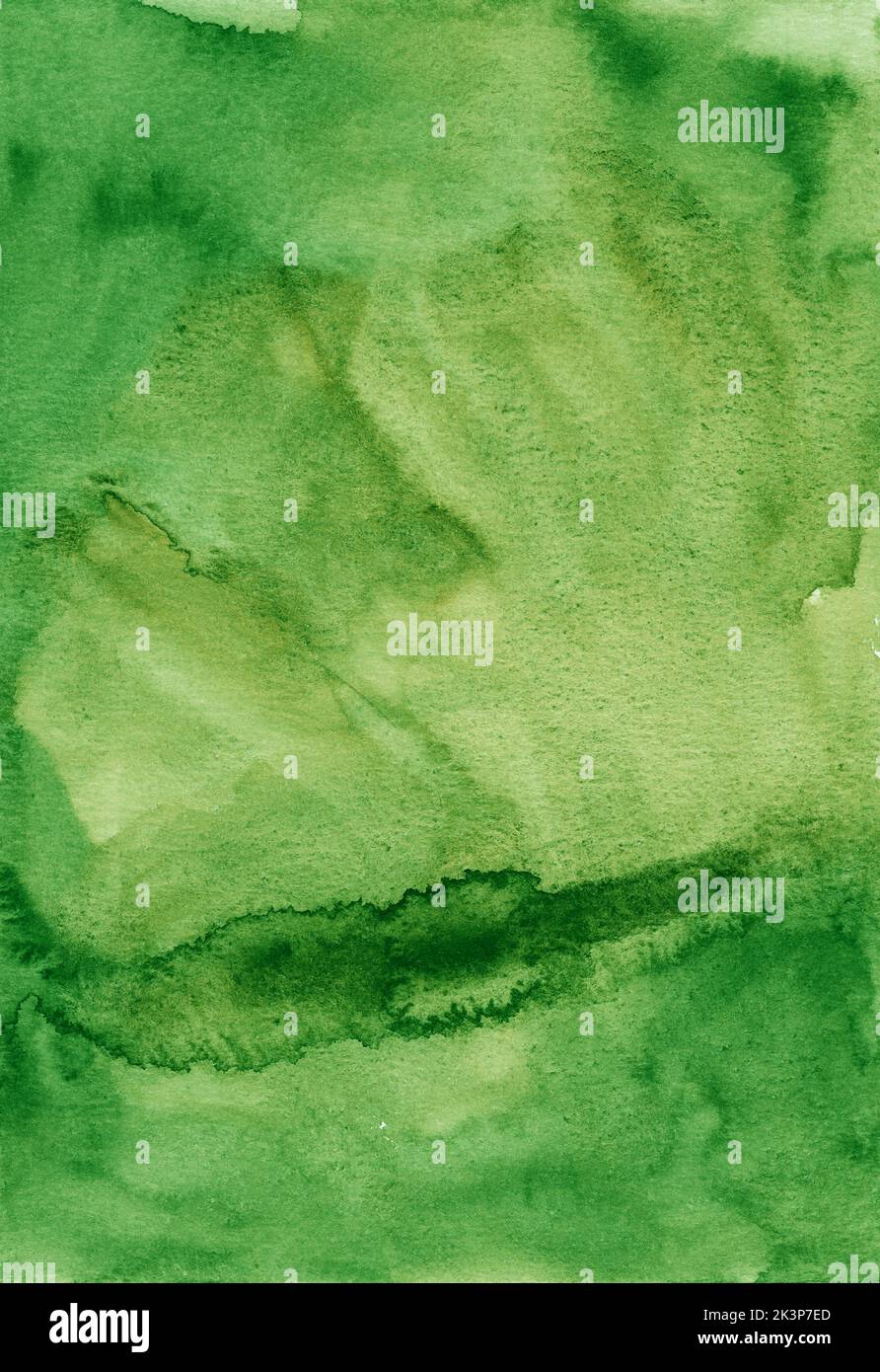 Watercolor green background texture. Aquarelle greenery color backdrop ...