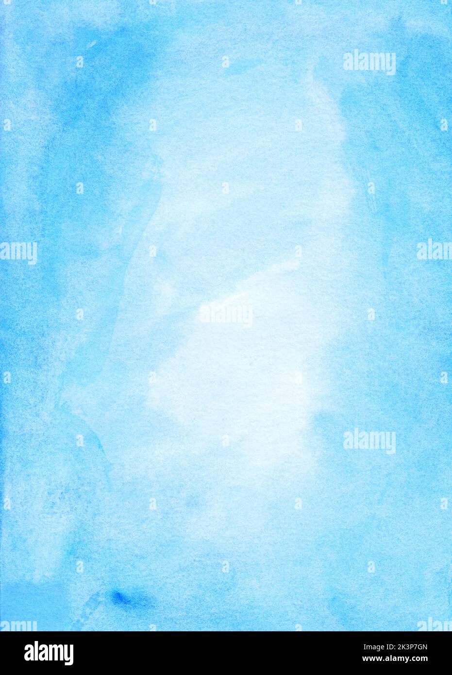 Watercolor light blue background with space for text, hand painted ...