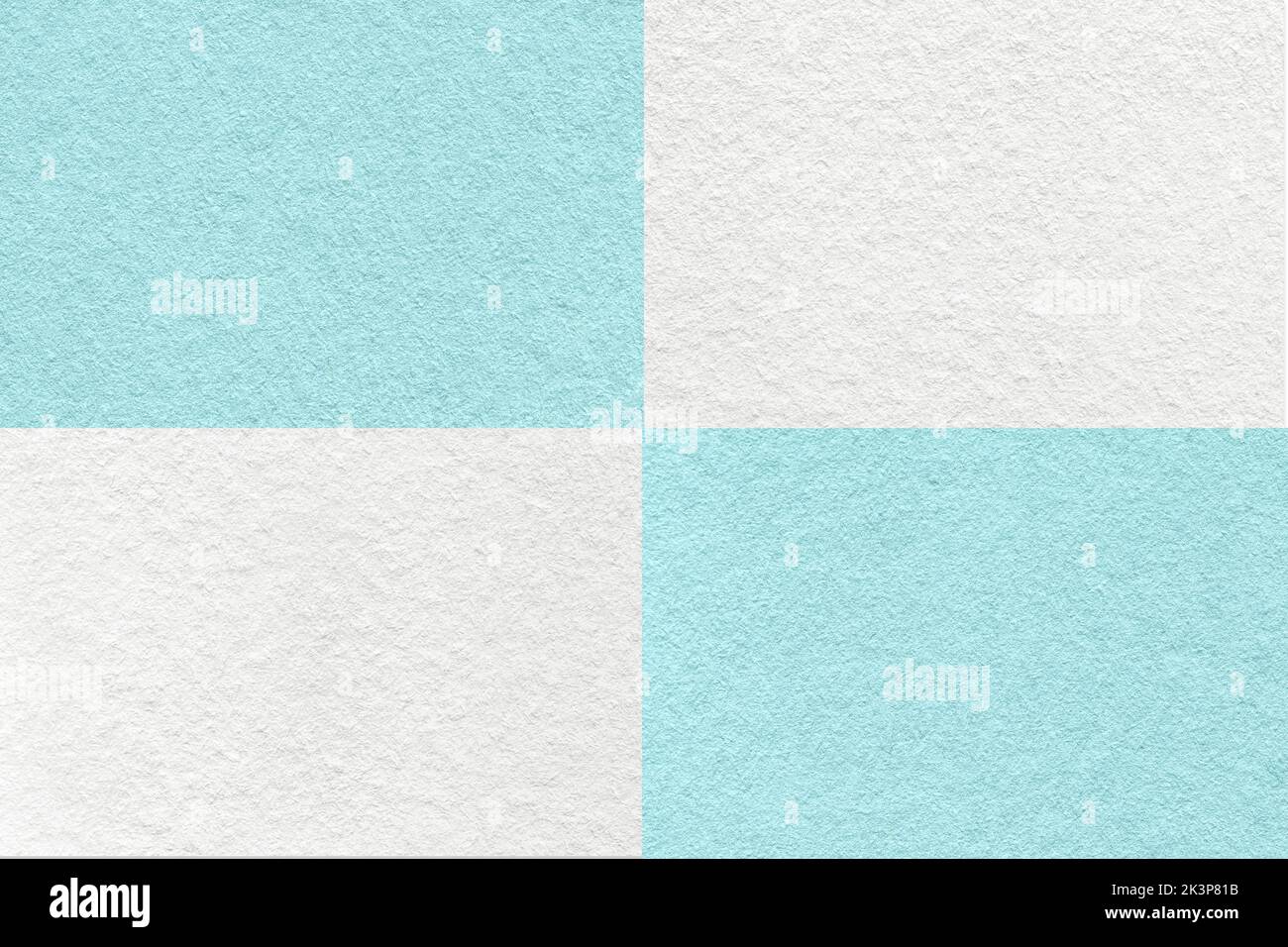 Texture of craft light blue and white paper background with cells ...