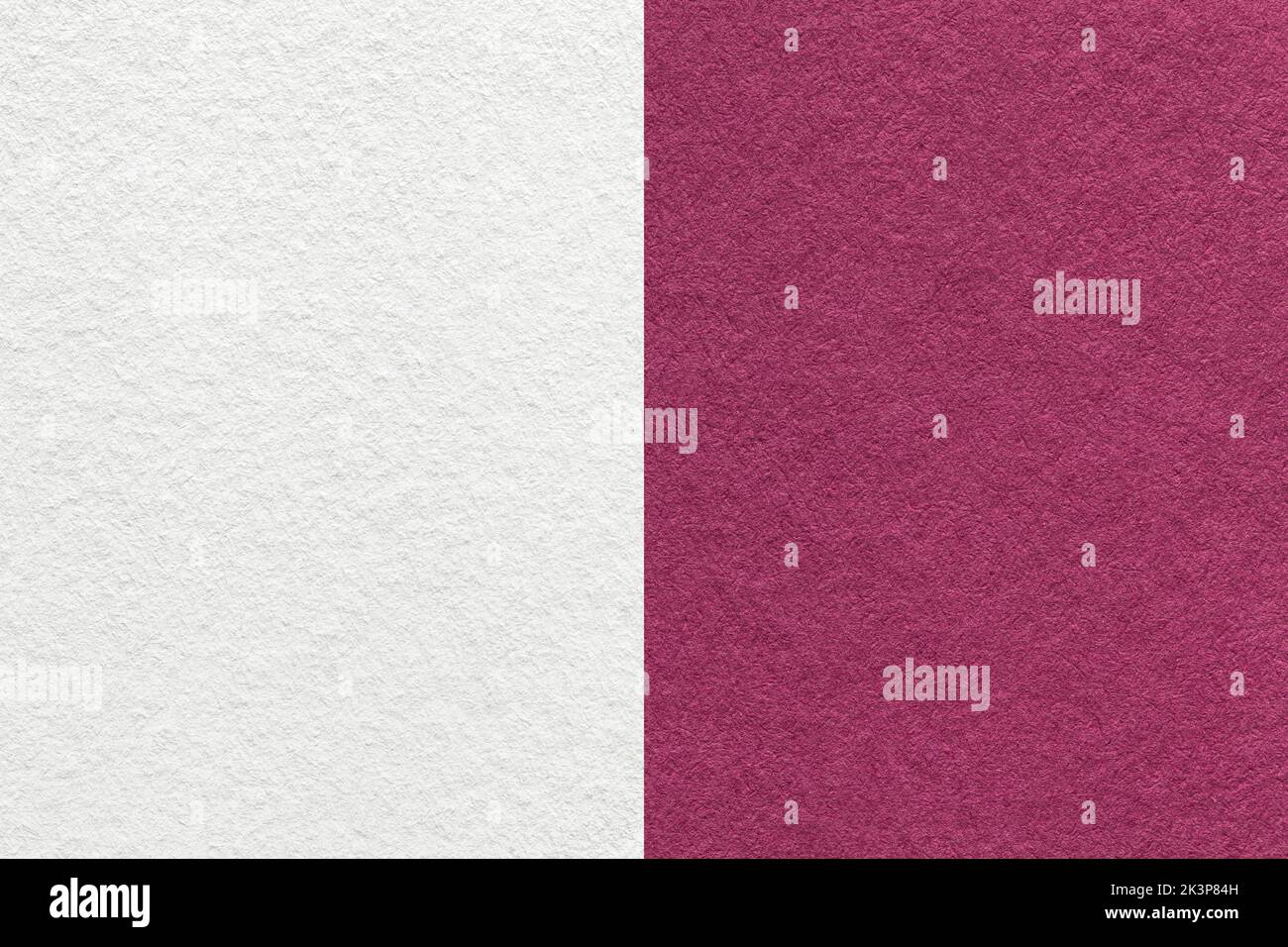 Texture of craft white and dark wine paper background, half two colors ...