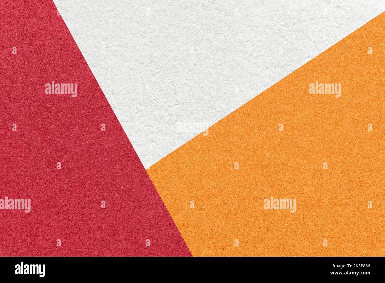 Texture of craft white, red and orange shade color paper background ...