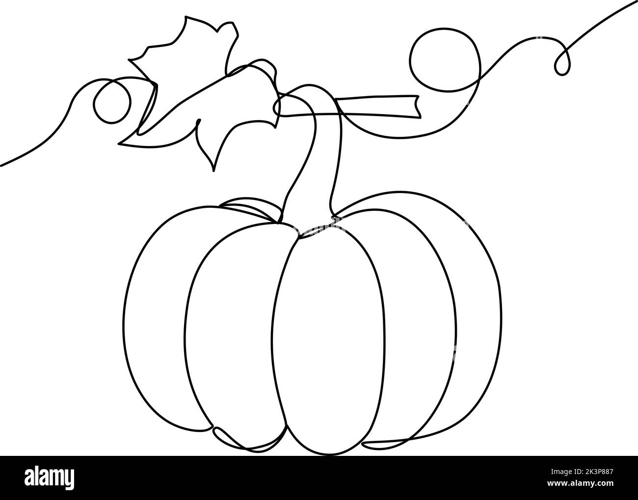 Continuous line drawing thanksgiving Black and White Stock Photos ...