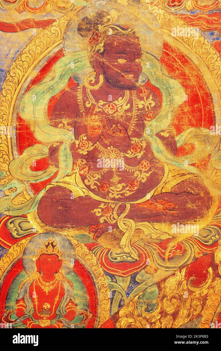 Thangka, Tibetan Buddhist painting, 16th century, Red Hat Hierarch ...