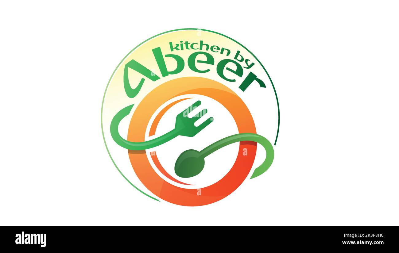 The circular dining place logo - restaurant brand sign with copy space ...