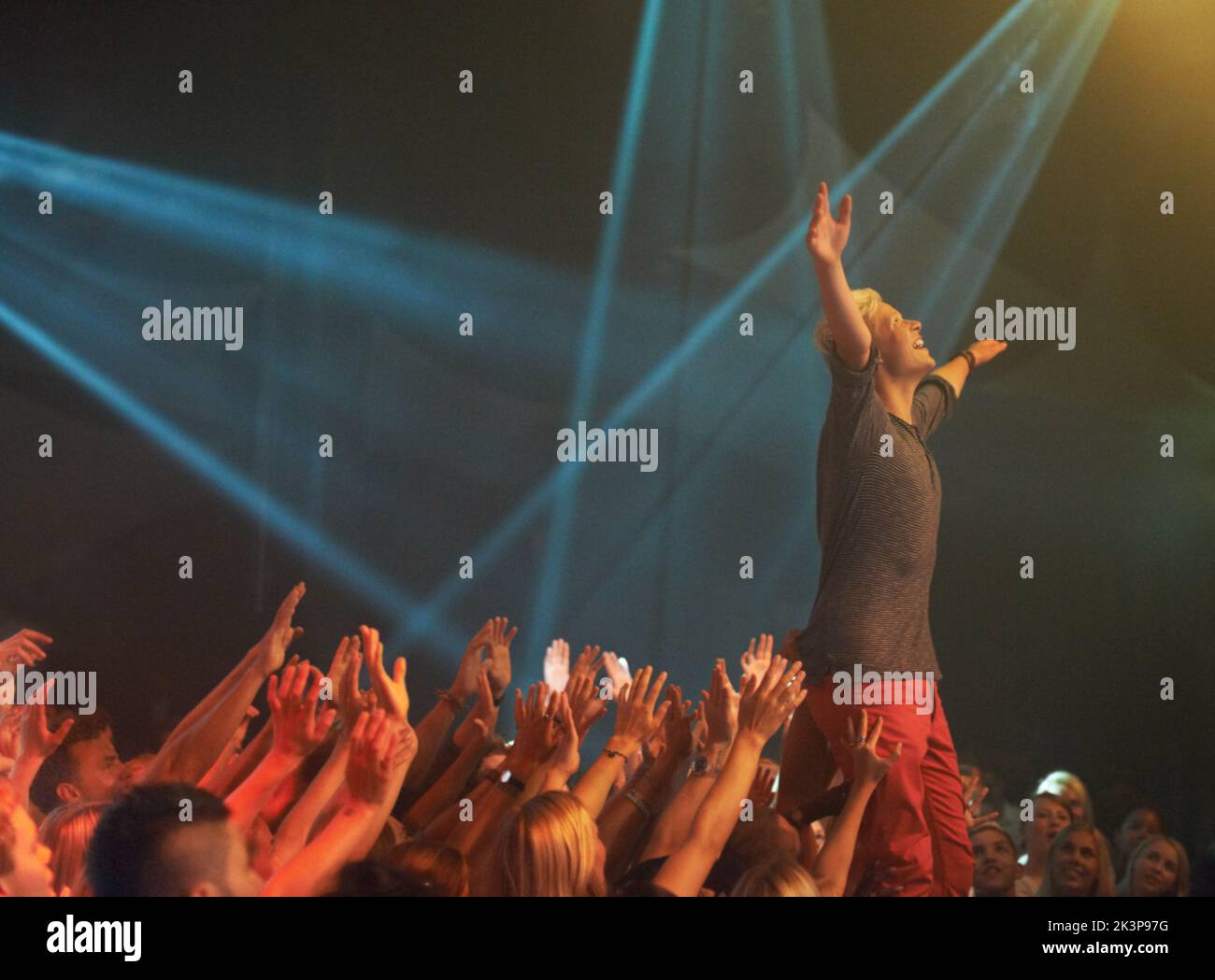 Concert madness is euphoric Stock Photo - Alamy