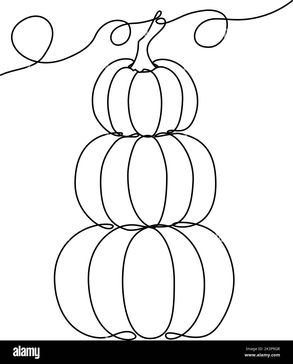 Continuous line drawing thanksgiving Stock Vector Images - Alamy