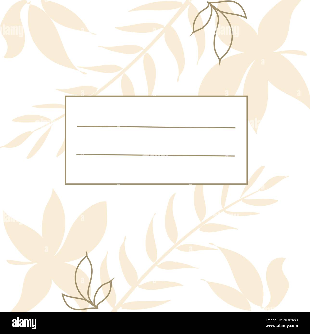 gentle card with flowers in place for a signature Stock Vector Image ...