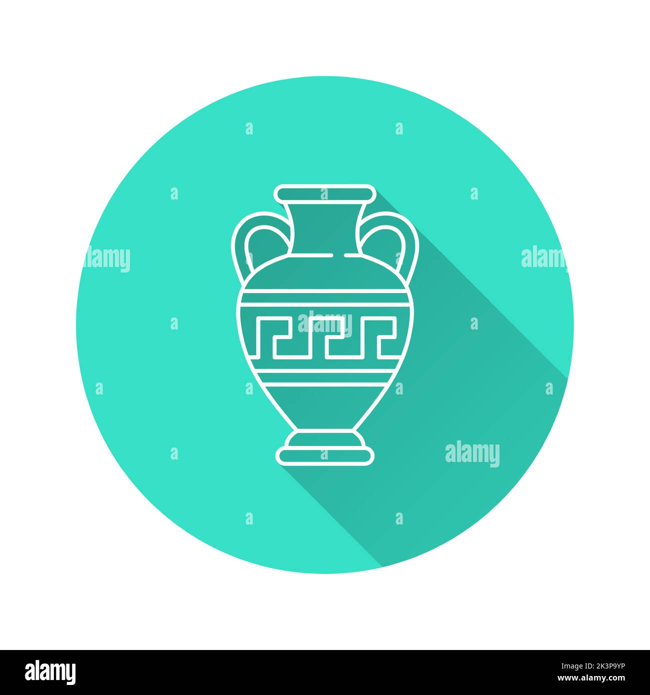 Amphora icon. Simple illustration with long shadow for graphic and web ...