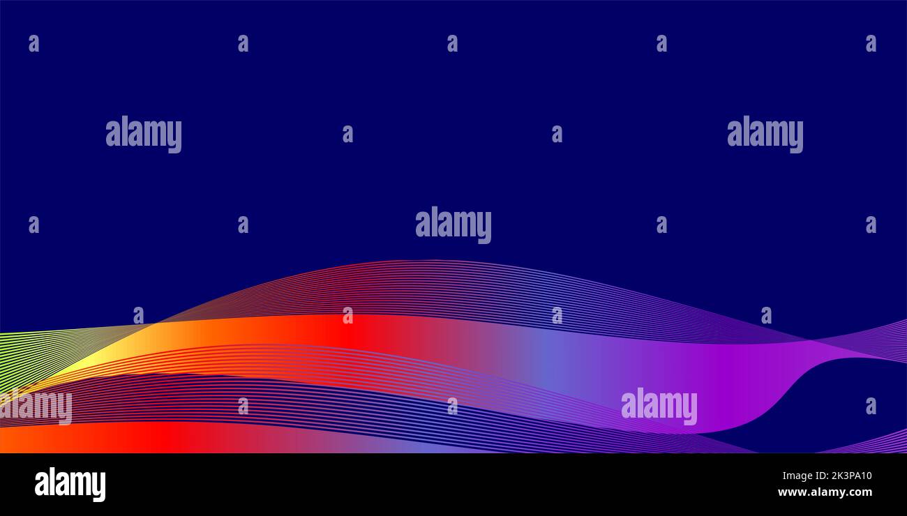 Digital flowing wave particles abstract background, vector smoke effect ...