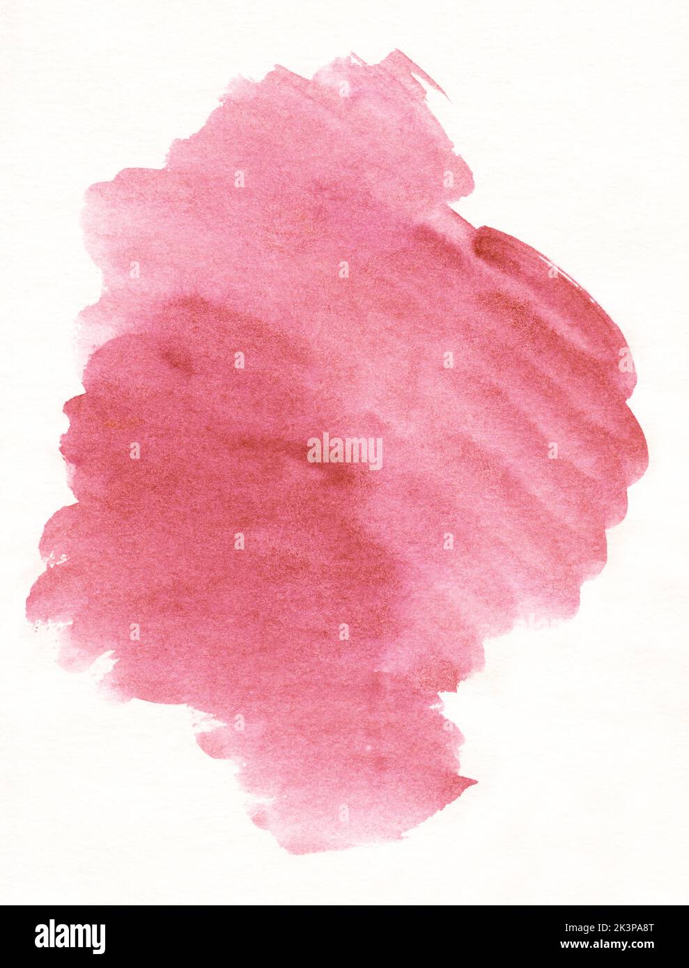 Watercolor red spot on white background with space for text. Stains on ...