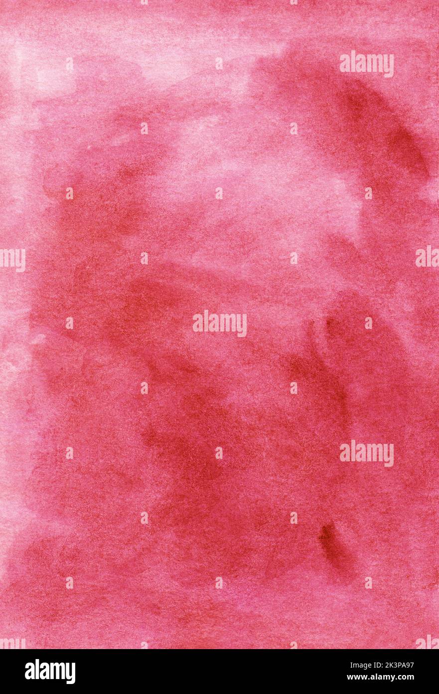 Watercolor old red background texture hand painted. Messy red textured ...