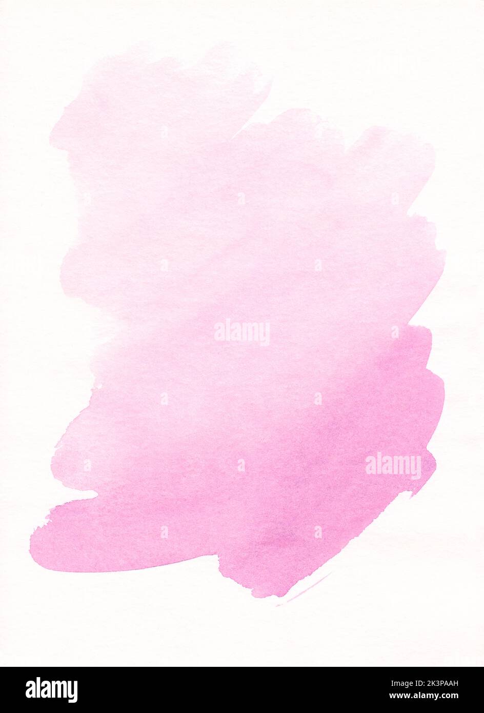 Watercolor light pink background stains on paper. Pastel pink texture ...