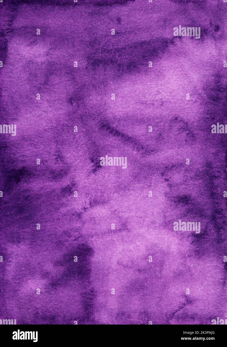 Watercolor elegant deep violet background texture. Vintage watercolour ...