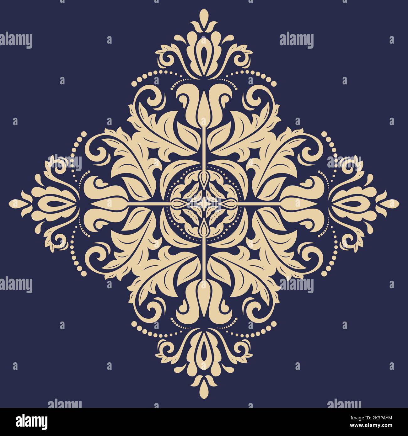 Oriental vector ornament with arabesques and floral elements ...